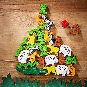 HABA Animal Upon Animal - Classic Wooden Stacking Game Fun for The Whole Family (Made in Germany)
