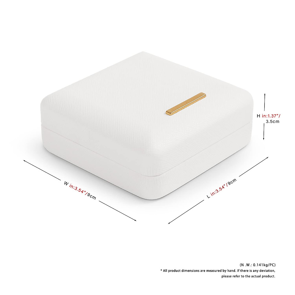 Woodten White PU Leather Bracelet Gift Box Jewelry Bracelet Bangle Packaging Case Box