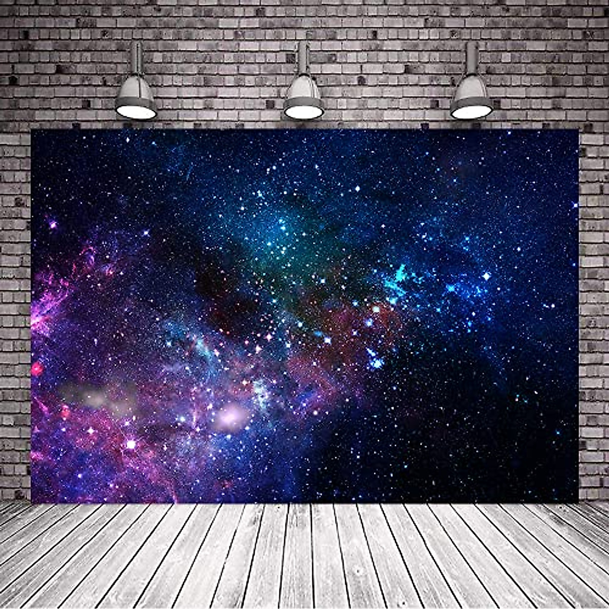 BUTFOBCA 7x5ft Outer Space Backdrop, Starry Galaxy Photo Backdrop, Planet Theme Background for Boy Girl Birthday Party Photography Decorations Banner, Photo Booth Studio Supplies Props(Vinyl)