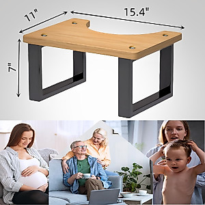 REGIS Bamboo Toilet Stool for Adults, 7" Poop Stool,