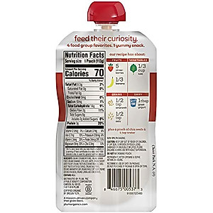 Plum Organics Mighty 4 Blends Strawberry Banana, Greek Yogurt, Kale, Oat & Amaranth, 4oz (Pack of 6)