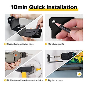 Soundbar Mount Wall Brackets - Easy to Install Anti-Drop Universal Sound bar Mounts under TV, Speaker Shelf Mounting Holder for Samsung, Bose, Vizio, LG, Sony, JBL, Polk, Roku, Sonos, Onn, TCL