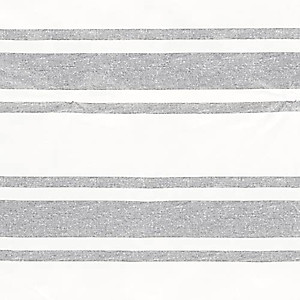 Lush Decor Baby Farmhouse Stripe Soft & Plush Changing Pad Cover, 32" x 16" x 5", Gray