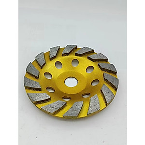 Concrete Turbo Diamond Grinding Cup Wheel 12 Segs Heavy Duty Angle Grinder Wheels for Angle Grinder Granite Stone Marble Masonry Concrete