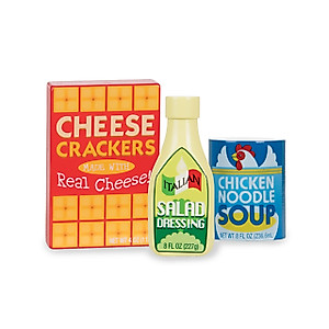 Melissa & Doug Wooden Pantry Products Play Food Set (9 pcs) - Pretend Play Kitchen Accessories, Wooden Play Grocery Sets For Kids Ages 3+