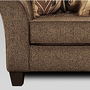 Roundhill Furniture Camero Cafe Fabric Pillowback Loveseat