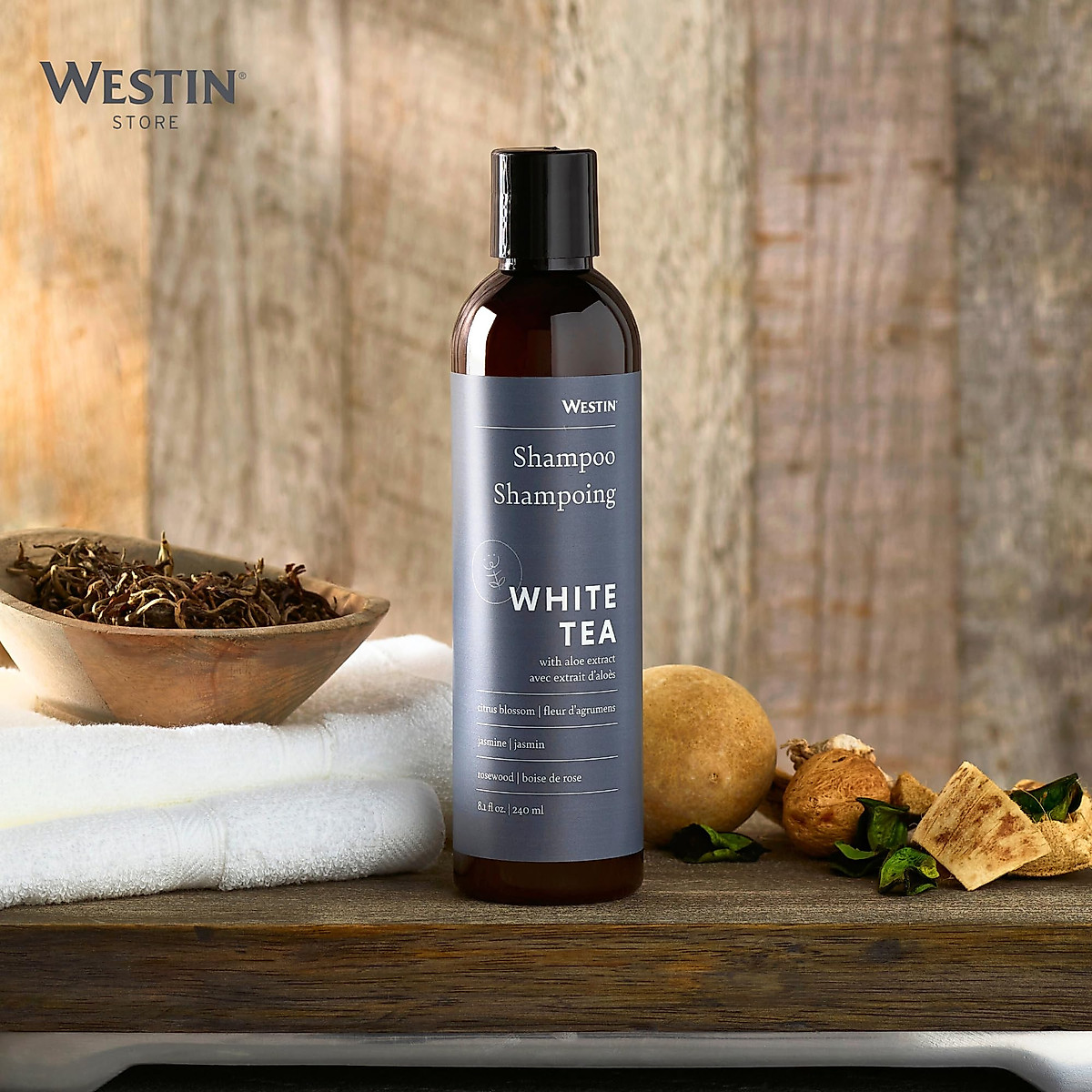 Westin White Tea Aloe Shampoo - Vitamin and Antioxidant-Packed Shampoo for All Hair Types - Signature White Tea Aloe Scent - 8 ounces