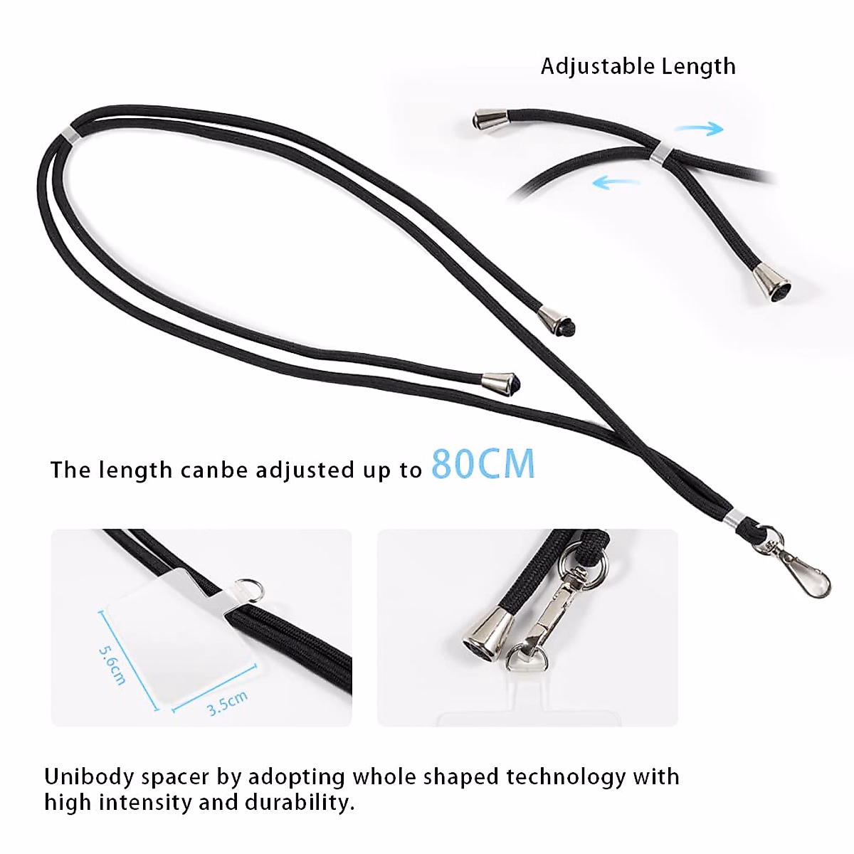 Shantime Emporia Smart 5 Case + Universal Mobile Phone Lanyards, Neck/Crossbody Soft Strap Silicone TPU Cover Bumper Shell for Emporia Smart 5 (5.5”)