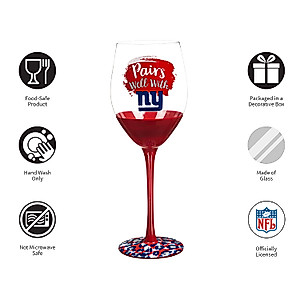 Team Sports America New York Giants, 17oz Boxed Stemware