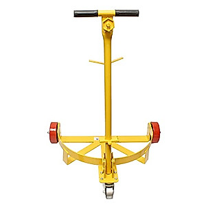 BISupply 55 Gallon Drum Dolly Barrel Wheels Barrel Dolly for 55 Gallon Drum Cart Round Dolly Steel Low Profile 1200lbs