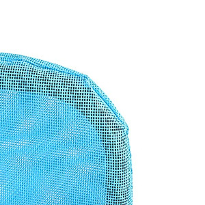 Outsunny Folding Chaise Lounge Chair, Pool Sun Tanning Chair, Outdoor Lounge Chair with Reclining Back, Breathable Mesh Seat, Headrest for Beach, Yard, Patio, Blue