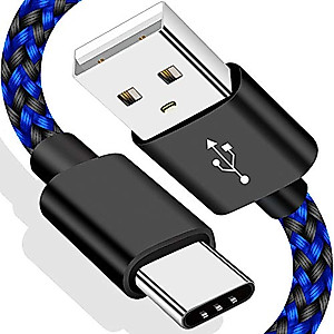 VOTY 【2-Pack 6FT】 USB-C Charger Cable for Motorola Moto G Fast/G Power/G Stylus,Moto G8 G7,G7 Play,G7 Plus,G7 Power G6,G6 Plus X4 Z3 Z2 Play Z Droid Force,Braided USB Type C Charge Charging Cord