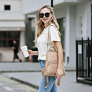 CLUCI Womens Backpack Purse Leather Backpack Travel Purse Convertible Ladies Designer College Work Daypack Shoulder Bags