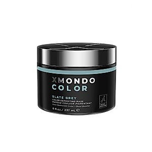 XMONDO Color Slate Grey Depositing Mask & Semi-Permanent Grey Hair Dye | Infused with Bond Booster Technology & Hyaluronic Acid for Nourishment, Revitalization & Repair, Vegan Formula, 8 Fl Oz 1-Pack