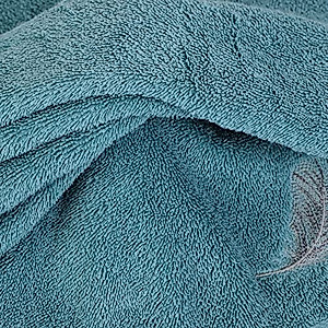 PiccoCasa Bathroom Hand Towels, 16 x 28 Inch - Soft 100% Cotton Highly Absorbent Hand Towel Face Drying Towel for Bath, Hand, Gym and Spa(Teal Blue, 2 Pack)