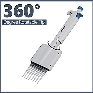 8-Channel Multichannel Pipett Adjustable Pipettor Micro Pipette Multichannel Pipette 0.5-10μl