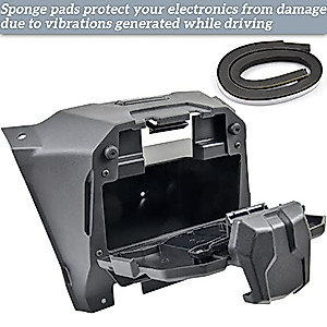 Electronic Device Mounts with Storage Box Organizer Tray for RZR PRO XP, SAUTVS Electronic Device Phone Tablet GPS Holder for Polaris RZR PRO XP/ XP4 2020-2023 RZR PRO R/Turbo R 2022 2023 Accessories