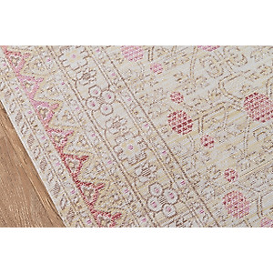 Momeni Rugs Isabella Traditional Oriental Flat Weave Area Rug, 7'10" x 10'6", Pink