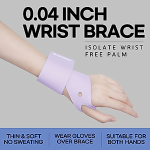 TopNotchGolf Ultra Thin Light Weight Adjustable Wrist Brace - For Both Men and Women, 24hours Comfort (Neon Pink)