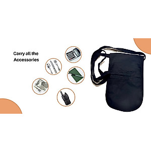Fame Fabrics FAME Server Pouch Money Apron for Servers and Waitress, Serving Apron with Belt, Black , One Size