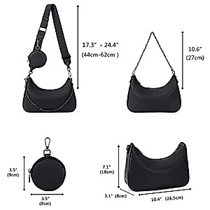 YALUXE Leather-Crossbody-Bags-for-Women Fashion Shoulder Handbag with Coin Purse