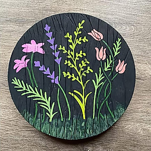 Wild Flower Stencils for Painting on Wood,Cherry Blossom Vine Stencils Reusable Drawing Stencil for Painting on Wood, Canvas, Furniture, DIY