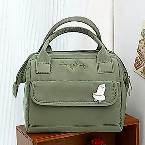 𝗞𝗮𝘄𝗮𝗶𝗶 𝗟𝘂𝗻𝗰𝗵 𝗕𝗮𝗴, Large Picnic Bag, Insulated Bag for Hot or Cold, Reusable Tote Bag, 𝗖𝘂𝘁𝗲 𝗔𝗲𝘀𝘁𝗵𝗲𝘁𝗶𝗰 𝗟𝘂𝗻𝗰𝗵 𝗕𝗮𝗴 for Women, Thermal/Cooler Handbag