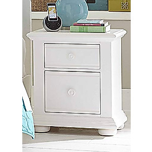 Liberty Furniture Industries Summer House 2-Drawer Night Stand, 24" x 17" x 27", Oyster White