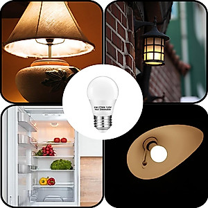 NETEHA 2 Pack A15 6W 120V E26 Base Small LED Refrigerator Light Bulb, Non-Dimmable 60W Equivalent 2700K Warm White A15/G45 Shape LED Appliance Bulb for Ceiling Fan and Lighting Fixtures