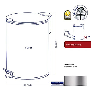 kela Cosmetic bin, Stainless Steel, Silver matt, 5 L