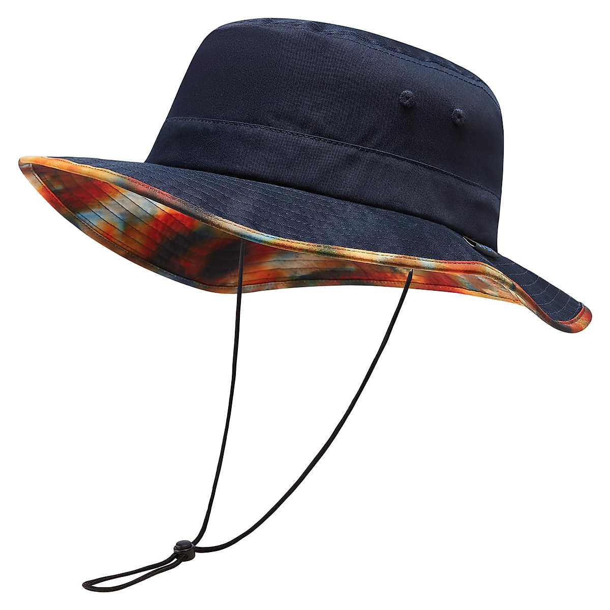 UVSAI UPF 50+ Foldable Sun Hat Patterned Under Brim Bucket Hats for Summer Hiking Fishing Beach Safari Men Women Navy