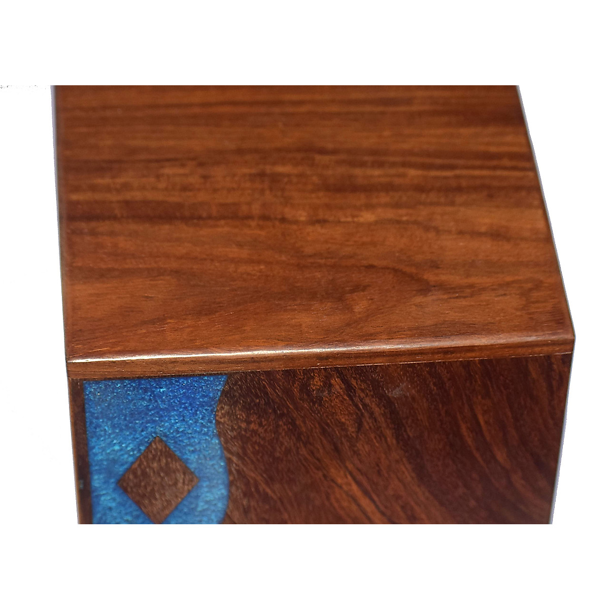 STAR INTERNATIONAL Rosewood And Resin Mix Cremation Urns for Human Ashes Adult, Burial Urns for Columbarium, Wooden Box Funeral Urns for Human Ashes Large (M(9.5X5.5) 172 Cu Inches)