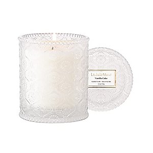 LA JOLIE MUSE Scented Candle Vanilla Cake, House Warming Gifts New Home, 8 oz 50 Hours Burn, Natural Soy Candle, Candles for Home Scented