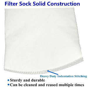 7 Inch Ring by 32 Inch Long Felt Filter Sock Bags 75Micron for Industry , Water Liquid Filters Bag-1Pack