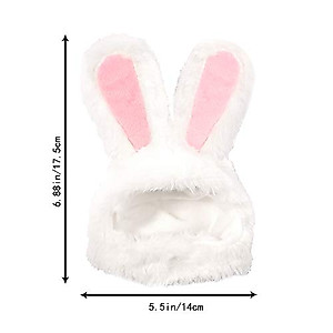 XIMISHOP Cute Costume Bunny Rabbit Hat with Ears for Cats & Small Dogs Party Costume Easter Pet Accessory Headwear