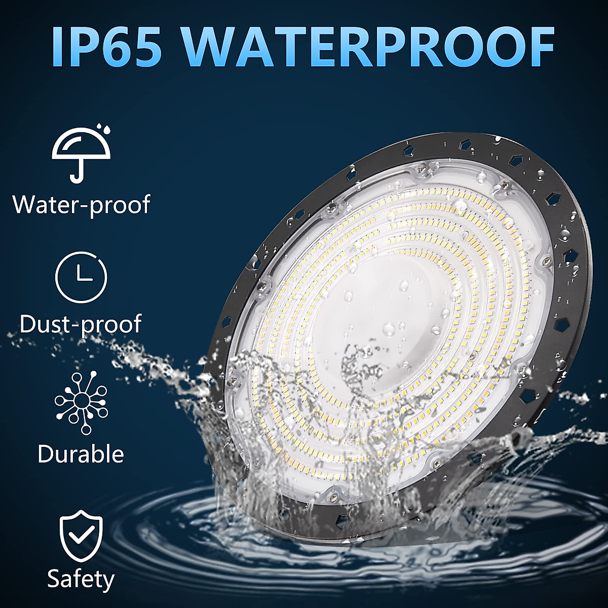 300W 30000LM UFO LED High Bay Light,4 Pack 3000K 4000K 6000K High Bay Shop Light, Commercial Bay Lighting with Hanging Chain &Plug, for Shop,Barn,Garage,Warehouse,Basement, Wet Location