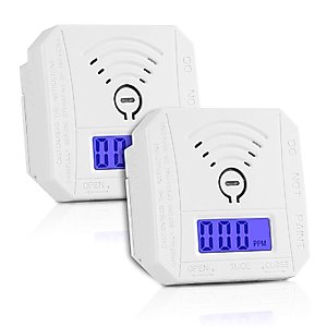 Carbon Monoxide Detector ,CO Gas Monitor Alarm Detector ,CO Sensor with LED Digital Display for Home,Depot,Battery Powered(2Pcs)