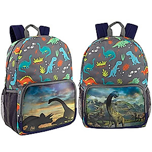 Trail maker Picture Changing Lenticular Dinosaur Backpack for Boys – Elementary and Middle School Hologram Backpack (Dinos 4)