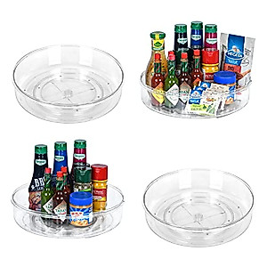 XINGZILE Lazy Susan Kitchen Organizer,Spinning Spice Rack,11.8" Turntable Organizer,Kitchen Pantry Storage for Bathroom,Fridge,Cupboards