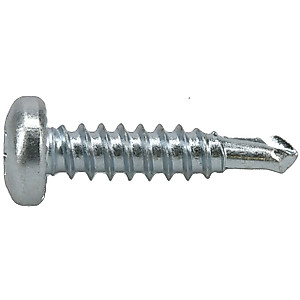 Power Pro Premium Self-Drilling Metal Screws, Zinc Plated Steel, Pan Head Metal to Metal Winged Point Screws, Silver, #8 x ¾ inch, Box of 180 Screws