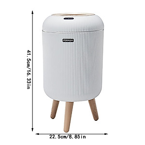 JOYO Smart Sensor Wastebasket,Automatic Motion Sensor Bathroom Trash Can with Lid,3 Gallon Touchless Trash Bin,Smart Plastic Garbage Can for Bedroom, Bathroom, Kitchen, Office (01 White)