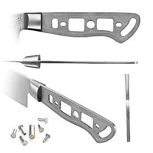 KATSURA Woodworking Project Kit – Steak Knife Blank – 4.5 Inch – Non-Serrated Blade – Japanese Premium AUS 10, 67 Layers Damascus Steel – NO LOGO