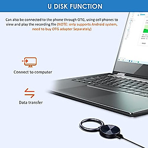 Voice Activated Recorder Keychain, HD Noise Reduction MP3 Voice Recorder, with Earphone, for Lecture, Interview, Meeting and More (32GB)