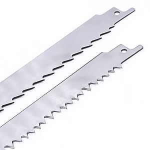 KONIGEEHRE 5 Pack Stainless Steel Reciprocating Saw Blades for Frozen Meat Bone Food Cutting Beef Turkey Wood Pruning Blades