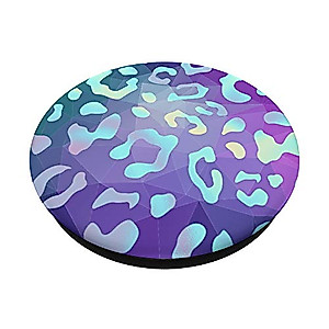 Rainbow Leopard Cheetah Teal Purple Polygon PopSockets Swappable PopGrip