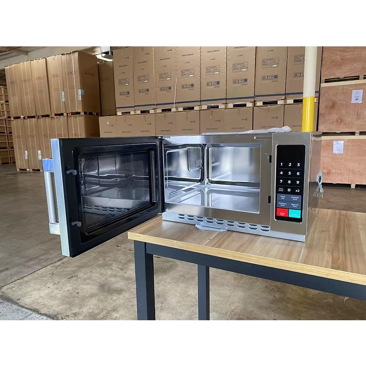 Commercial Microwave Oven NSF Certified Countertop 110V, 1000W, Capacity 1.3 Cuft Heavy duty for restaurant, 1034N1A