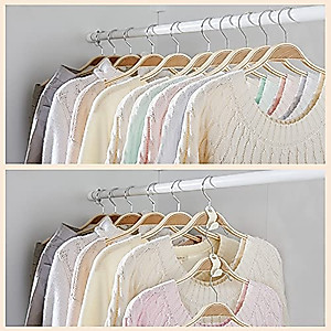 FVVMEED 20 Pieces Clothes Hanger Connector Hooks, Plastic Mini Multi-Layer Cascading Hanger Hooks Hanging Clips for Cabinets Huggable Hangers Space Saving for Closet Organizer Coat, Bag Storage