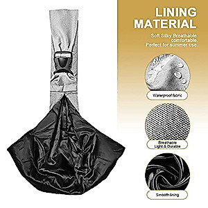 artisome Pet Dog Sling Carrier Reversible Adjustable Strap Travel Hand-Free Safe Bag Small Puppy Backpack(Black 8-15 lbs)