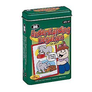 Understanding Negation Fun Deck Cards - Super Duper Educational Learning Toy for Kids