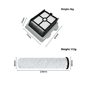 PLANTKA part Main Brush, Hepa Filter, Compatible For Roborock Dyad Air, Wet And Dry Handheld Vacuums, As show